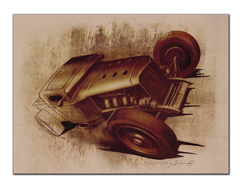ARTIST PRINT (UNFRAMED) 'RUNNIN FLAT 2' BY DWAYNE VANCE| DriveBuy