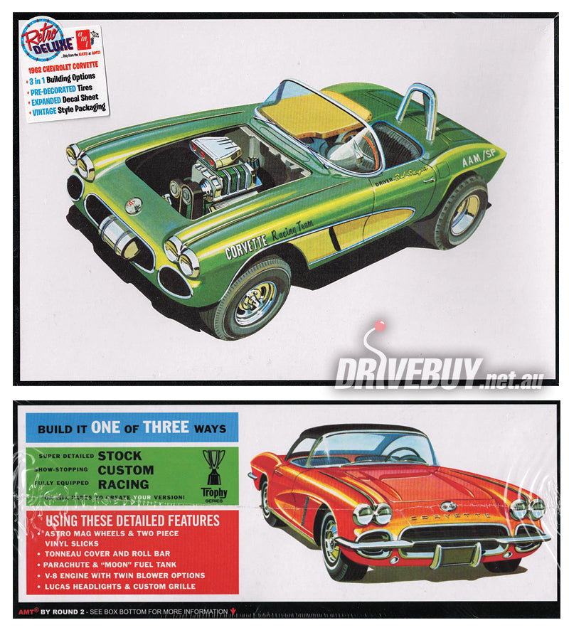 AMT 1962 Chevy Corvette 3-in-1 Model Kit 1/25| DriveBuy