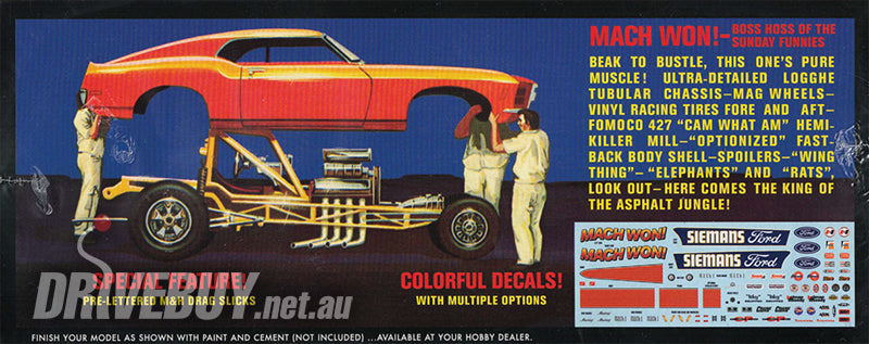 AMT Mach Won! 1970 Ford Mustang Funny Car Model Kit 1/25| DriveBuy
