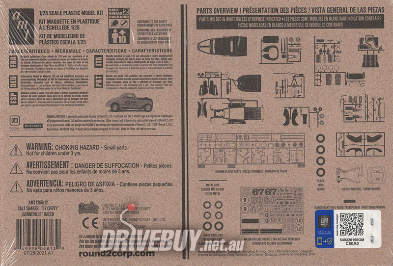 AMT Salt Shaker 1937 Chevy Coupe Bonneville Racer Model Kit 1/25| DriveBuy