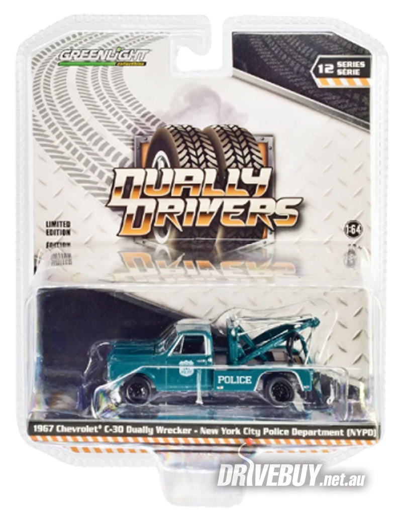 Greenlight NYPD Police 1967 Chevy C30 Dually Tow Truck 1/64| DriveBuy