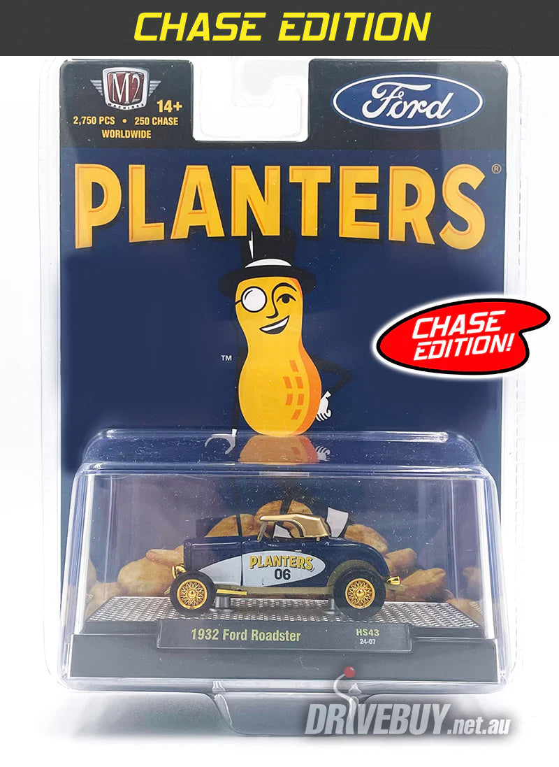M2 Machines ** CHASE ** Planters Nuts 1932 Ford Roadster 1/64| DriveBuy