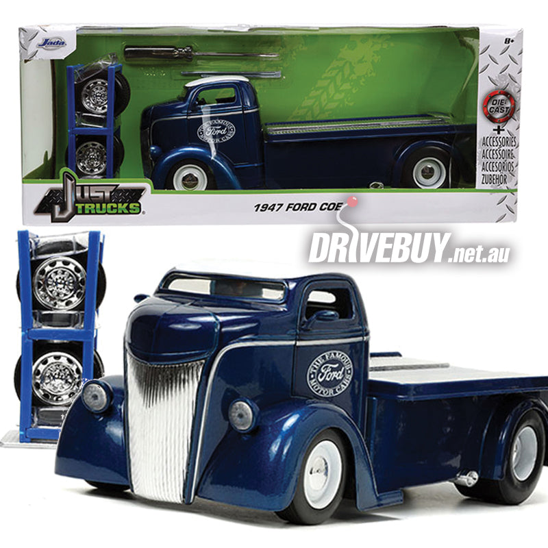 JADA Just Trucks 1947 Ford COE Custom w/ Extra Wheel Set 1/24| DriveBuy