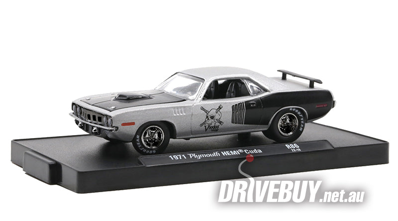 M2 Machines Lunati 1971 Plymouth Hemi Cuda in Silver 1/64| DriveBuy