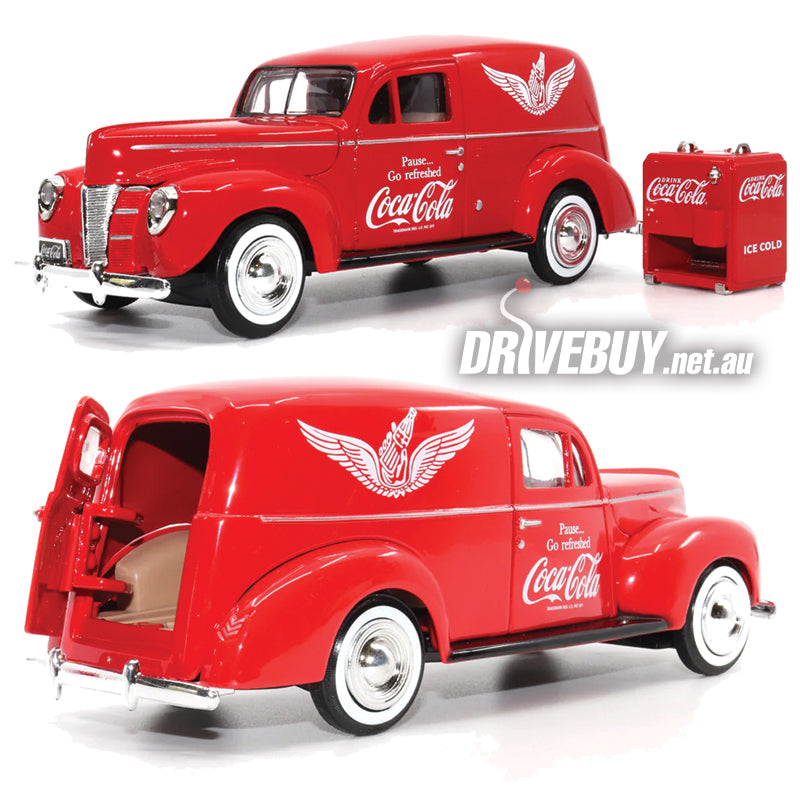 Motor City Classics Coca-Cola 1940 Ford Delivery Van w/ Cooler 1/24 ...